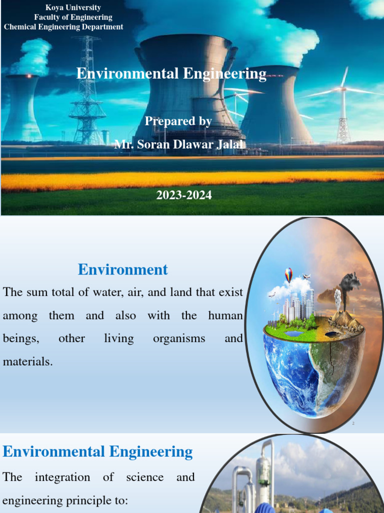 Environmental Engineering L1 | PDF | Pollution | Water