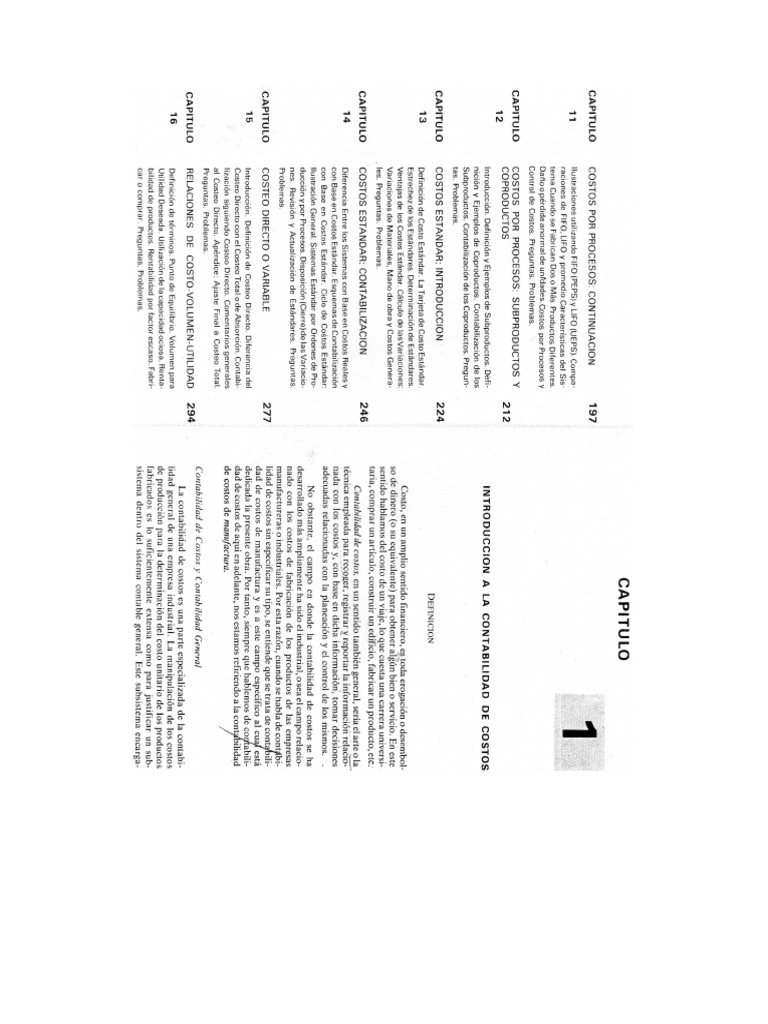 Libro Int. Costo Cap. 1 y 2 | PDF