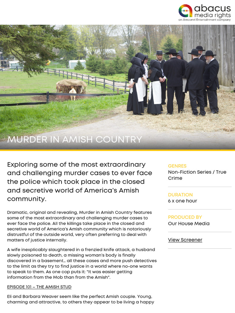 Murder in Amish Country | PDF | Crimes | Crime & Violence
