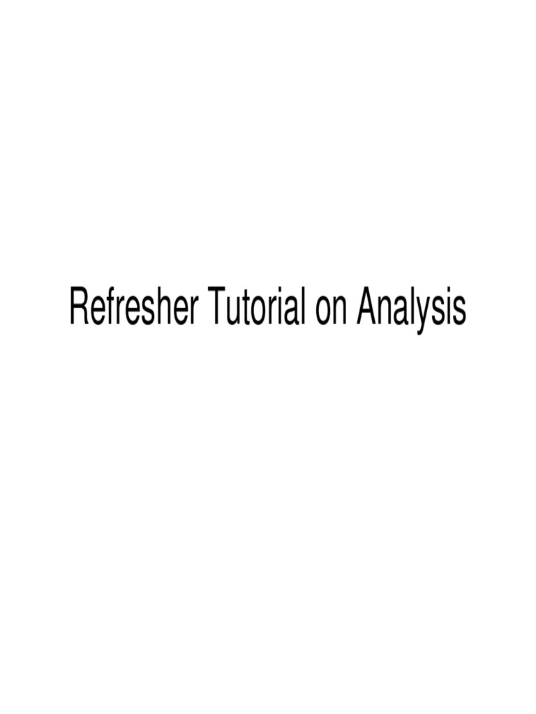 Analysis Lecture Notes | PDF | Equations | Differential Equations Analysis Lecture Notes | PDF | Equations | Differential Equations