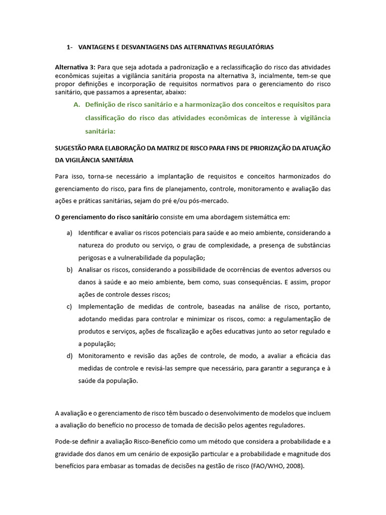 Matriz de Risco Sanitário e Vigilância | PDF | Economia | Risco
