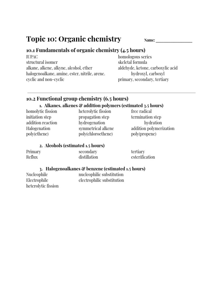 Organic Chemistry Fundamentals Guide | PDF | Alkene | Ester