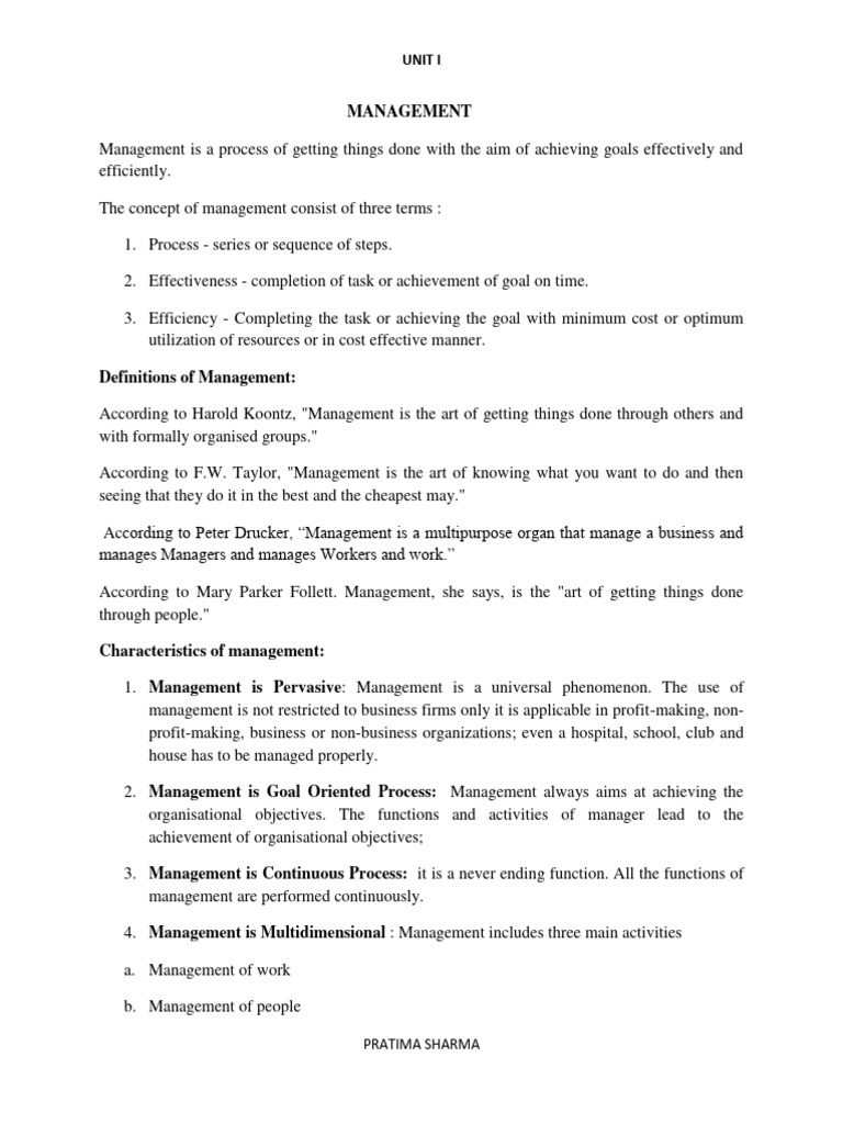 unit i part I | PDF | Leadership | Theory