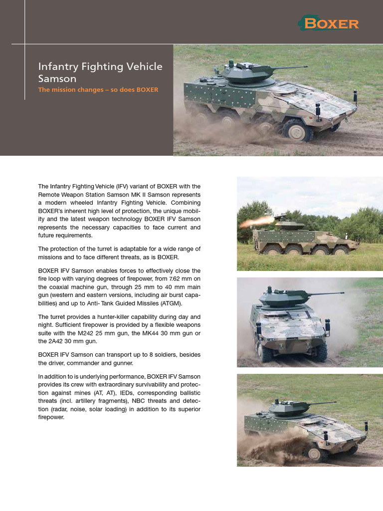 ARTEC Boxer IFV-Samson | PDF | Tanks | Armoured Fighting Vehicles