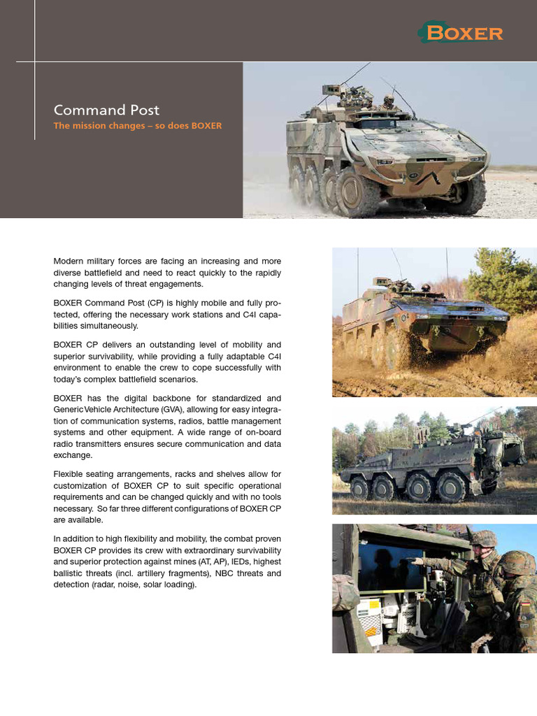 ARTEC Boxer Command Post | PDF | Military Technology | Vehicles
