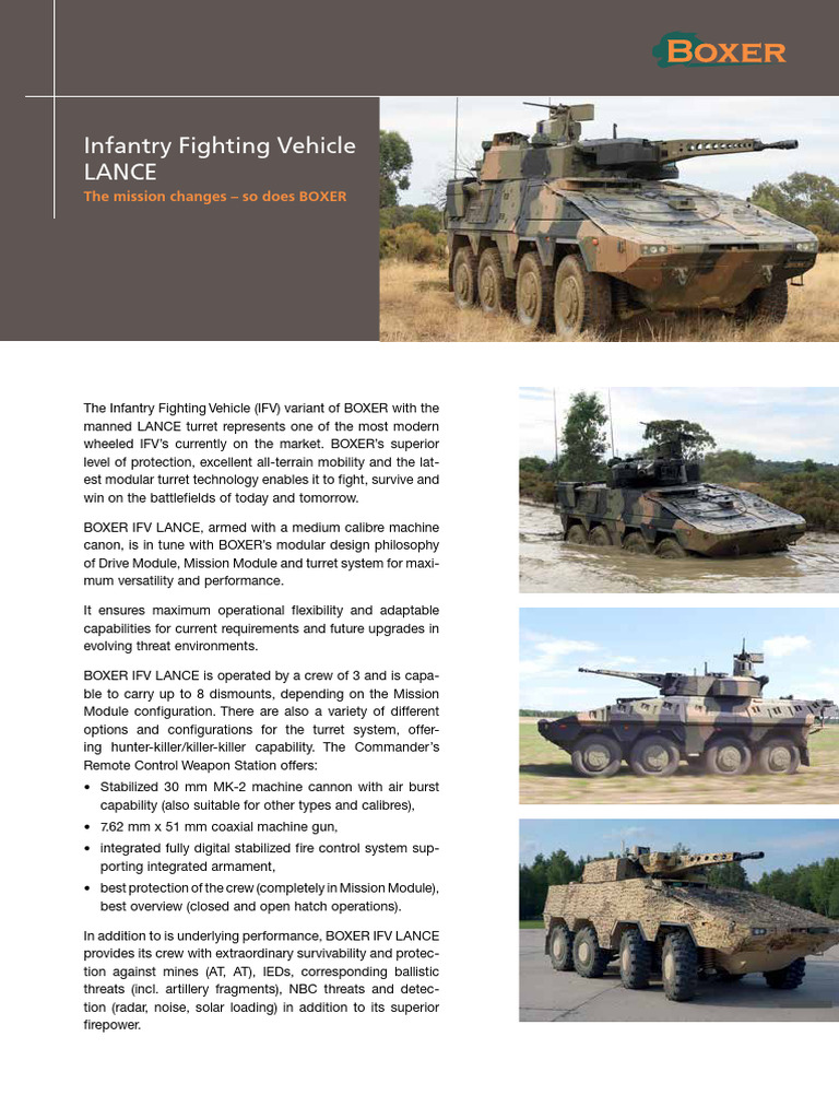 Artec Boxer Ifv Lance | PDF | Gun Turret | Ballistics