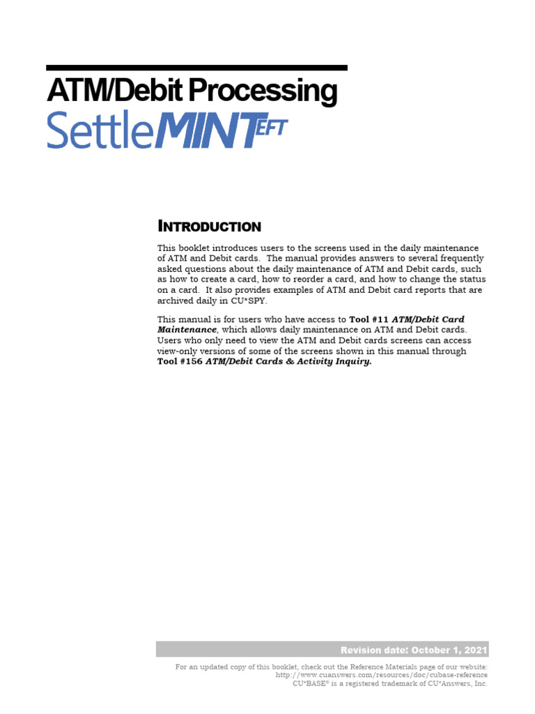 ATMDebitUserGuide | Download Free PDF | Personal Identification Number | Debit Card