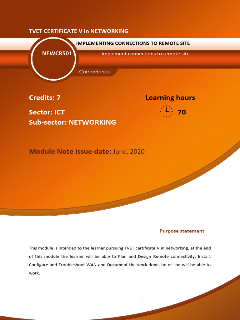 Newcr501-Implementing Connections To Remote | PDF | Computer Network | Peer To Peer