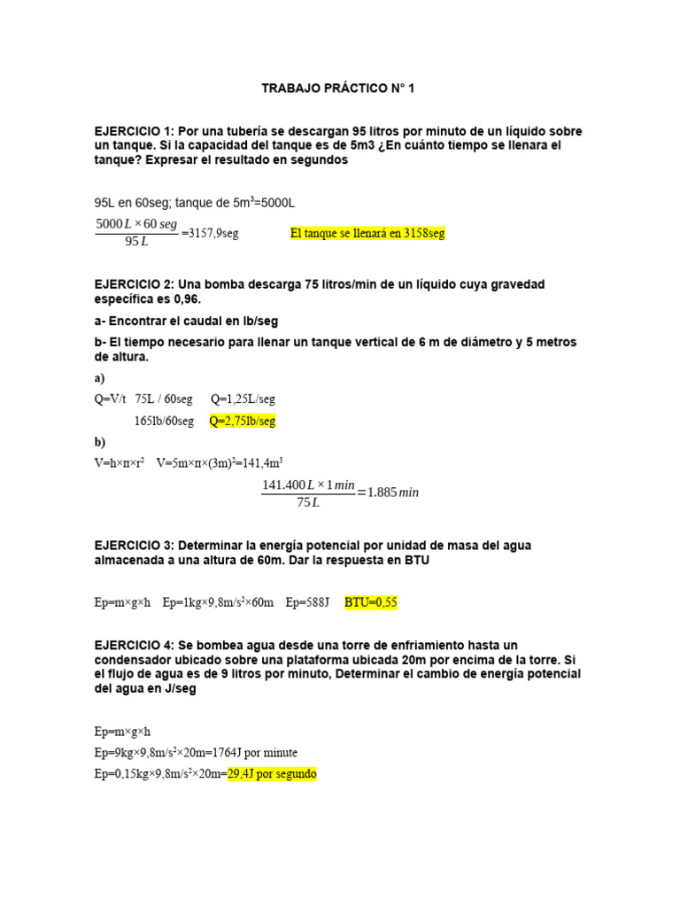 TP N°1 Termodinamica | PDF