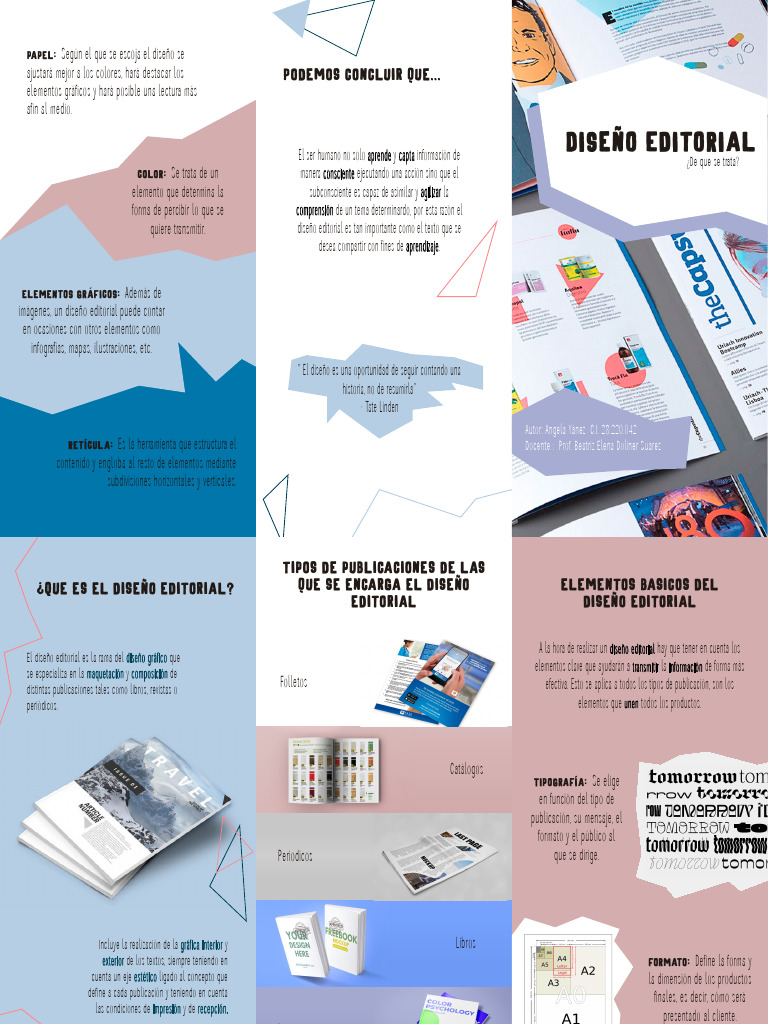 Triptico Informativo Sobre El Diseño Editorial | Descargar gratis PDF ...