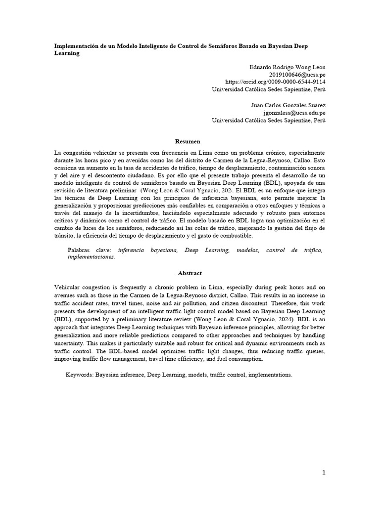 Implementación de Un Sistema Inteligente de Control de Semáforos Basado ... Implementación de Un Sistema Inteligente de Control de Semáforos Basado ...