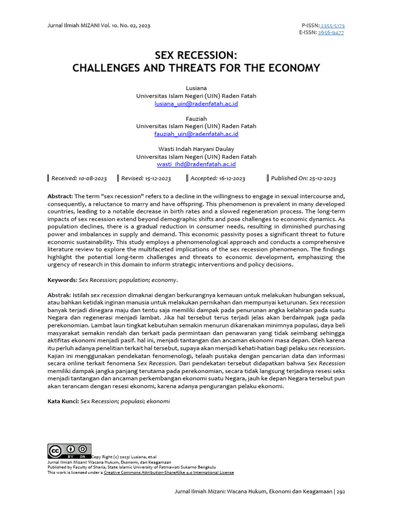 Sex Recession Challenges and Threats For The Econo | PDF | Economics | Economic Inequality