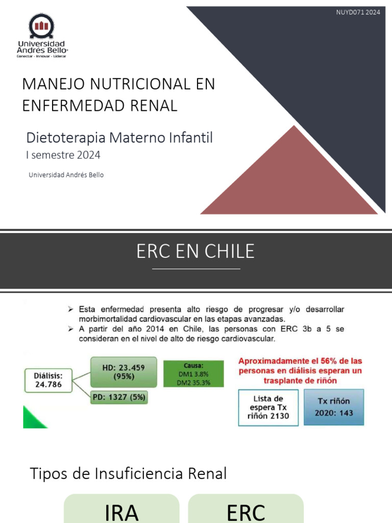 Manejo Nutricional en ERC 2024 | PDF | Especialidades Medicas