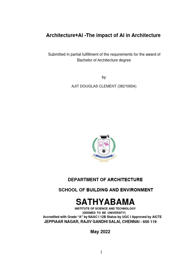 Architecture AI The Impact of AI in Arch | PDF | Artificial ...