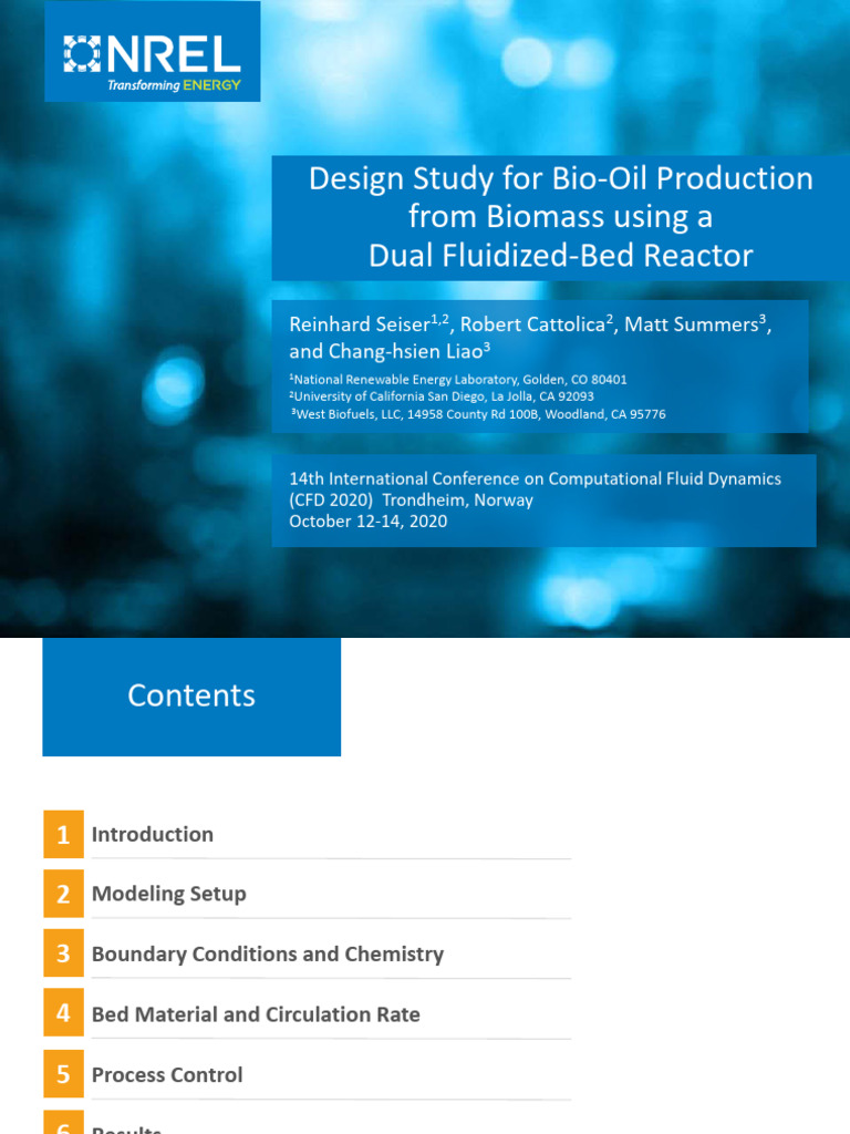 Design Study For Bio-Oil Production From Biomass Using A Dual Fluidized ...