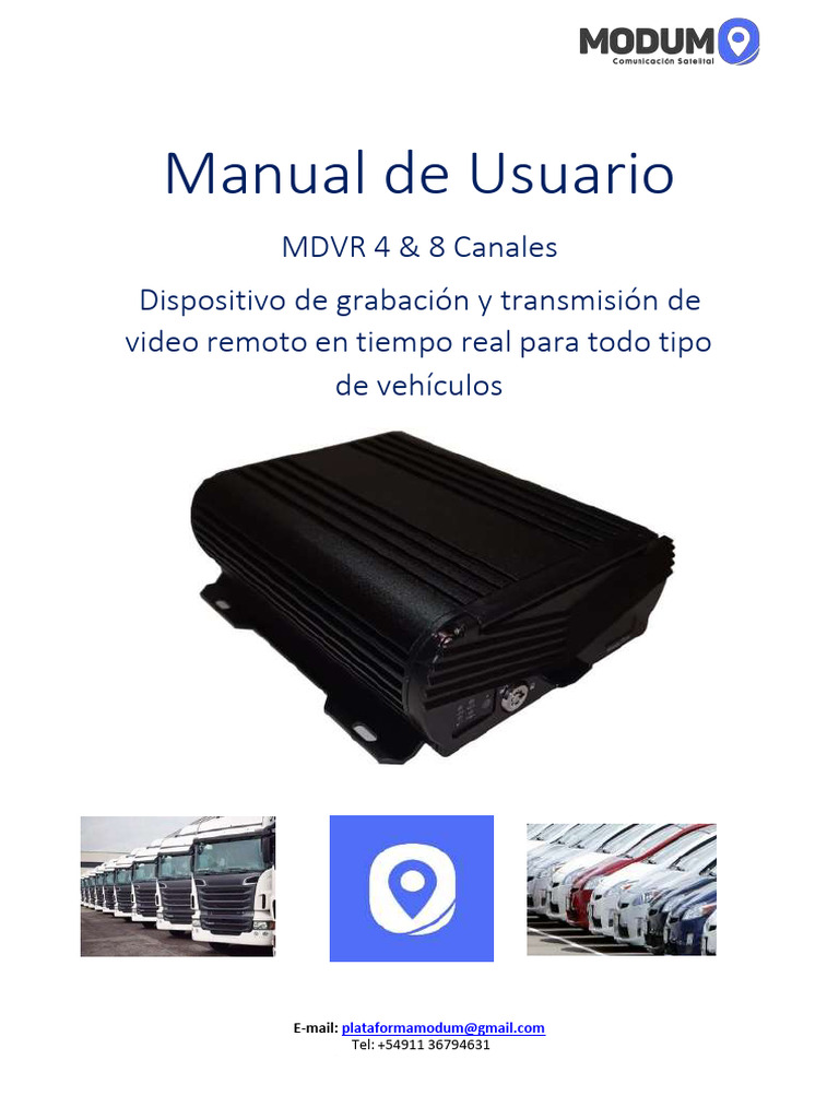 Manual MDVR 4/8 Canales para Vehículos | PDF | 3 G | Electrónica
