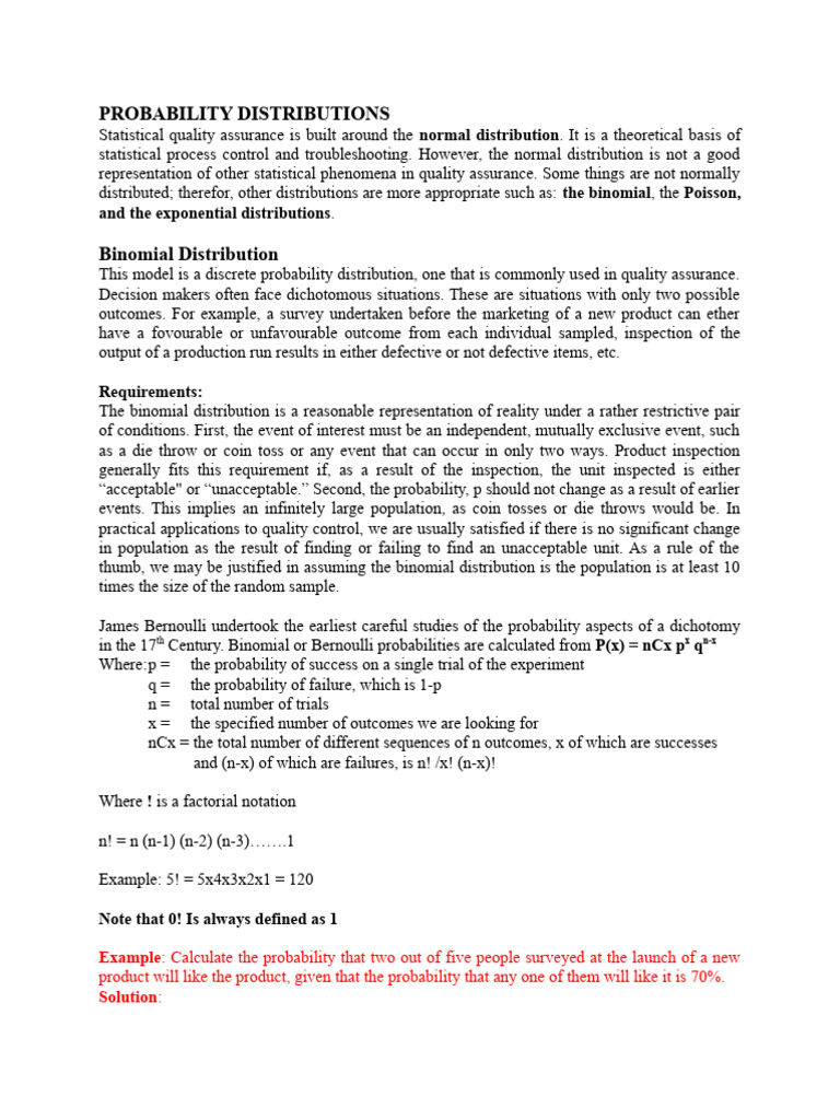 Introduction To QLY MGT Module | PDF | Probability Distribution | Poisson Distribution