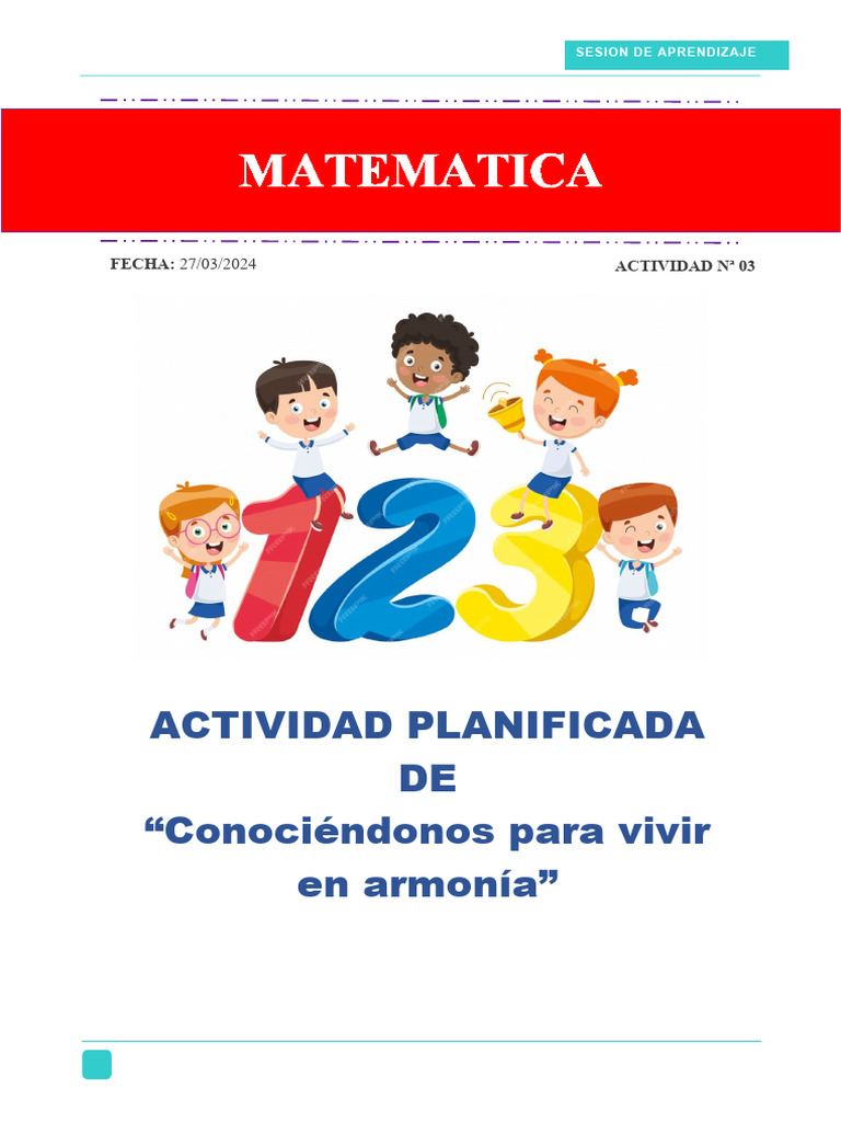 27 DE MARZO. MATEMATICA suma | PDF | Aprendizaje | Matemáticas