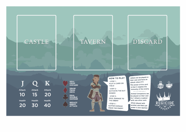 Playmat Blue 1.2 Regicide | PDF | Card Games | Sports