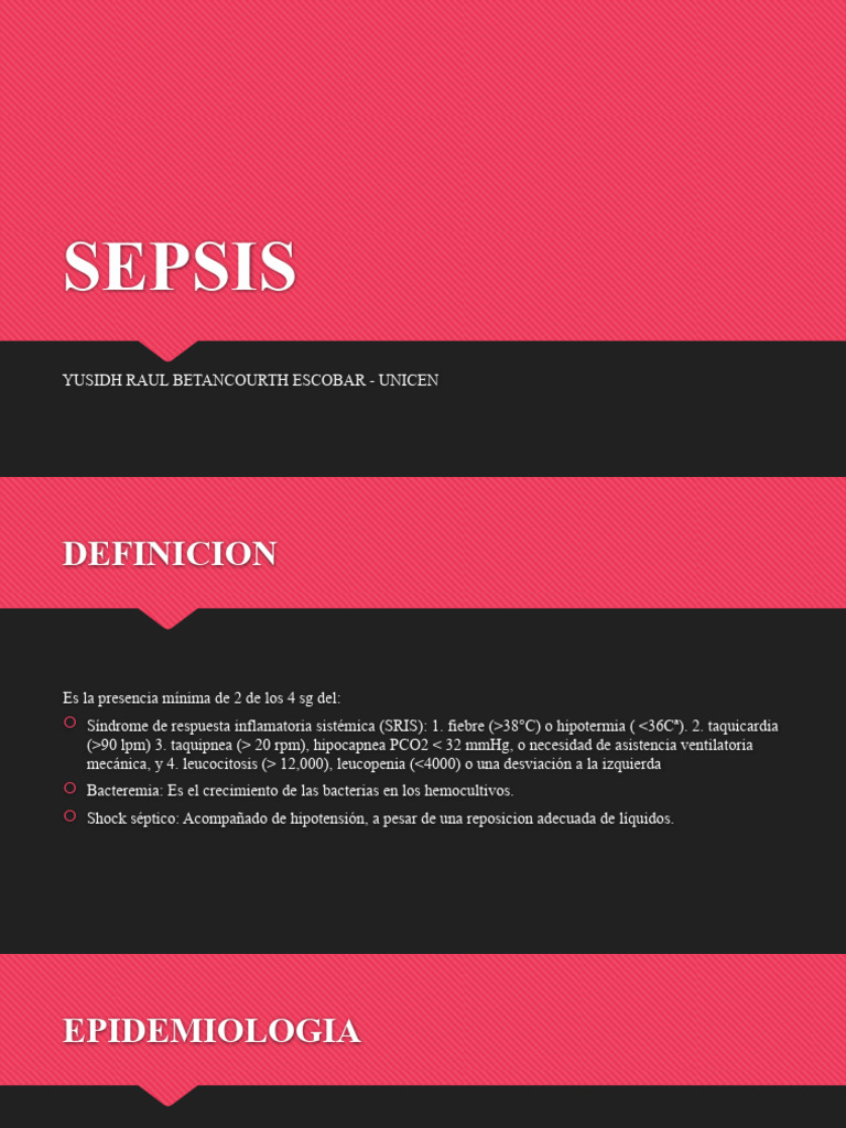SEPSIS | PDF | Septicemia | Especialidades Medicas
