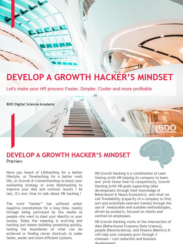 HR Growth Hacking | Download Free PDF | Analytics | Innovation