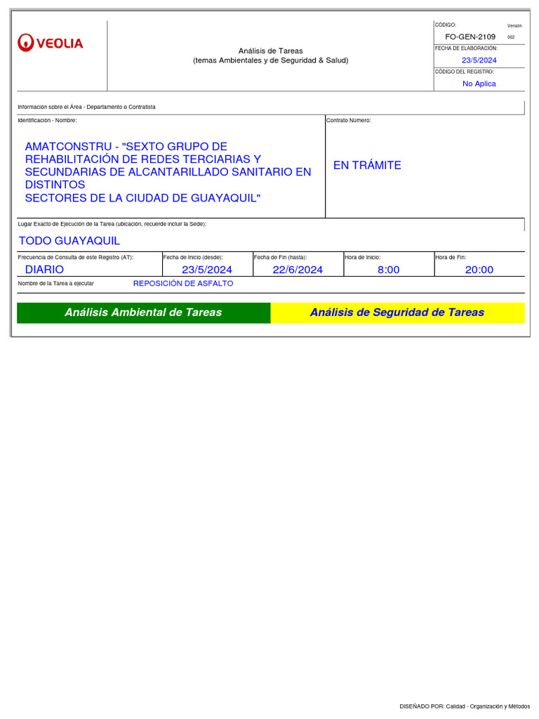 REPOSICIÓN DE ASFALTO AASS - Renov-1 | PDF | Residuos | Contaminación