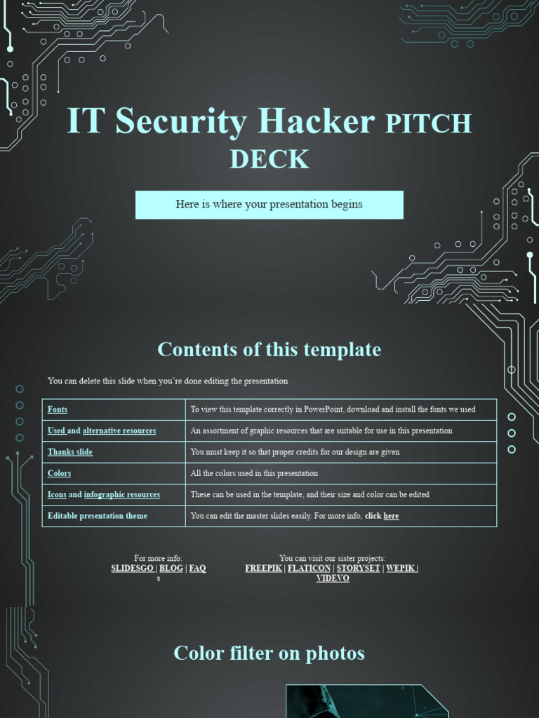IT Security Hacker Pitch Deck by Slidesgo | Download Free PDF | Market ...