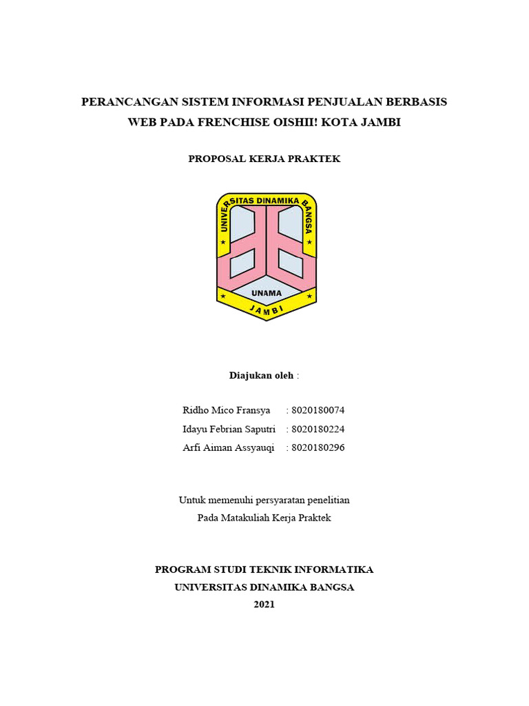 Proposal KP Penjualan Frenchies Oishi | PDF | Komputer