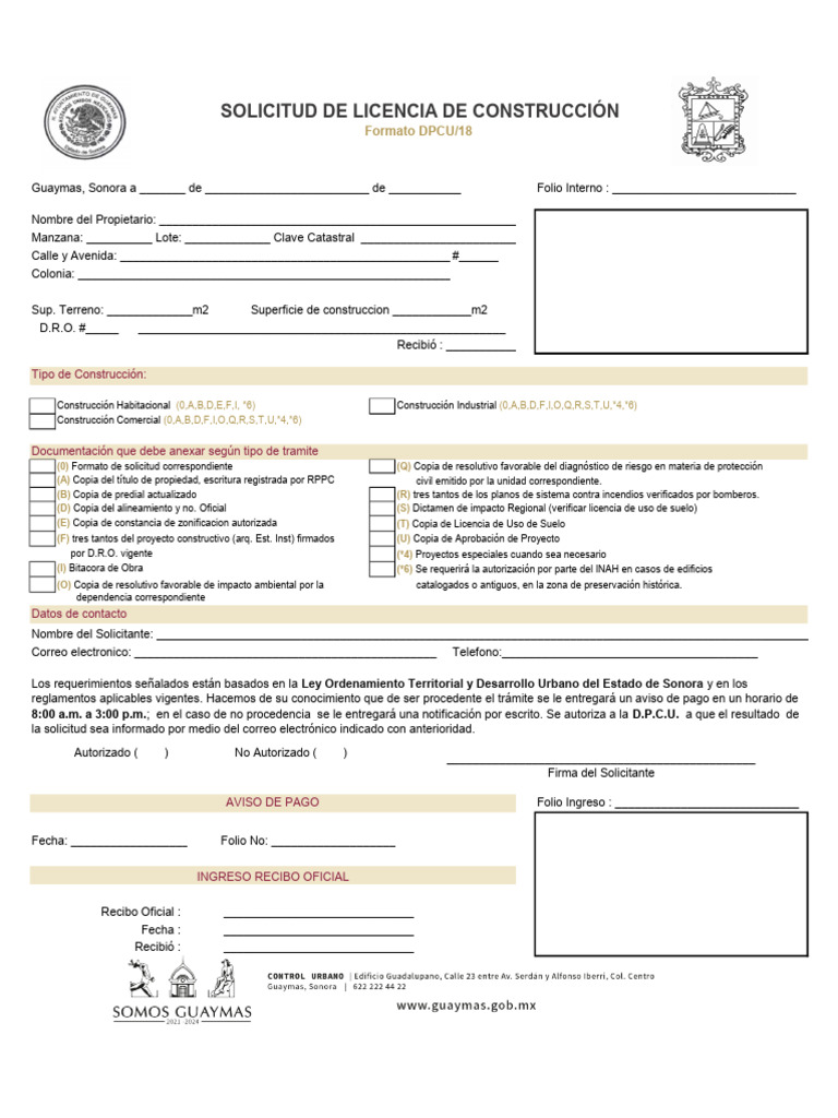 Formato DPCU-18 | PDF