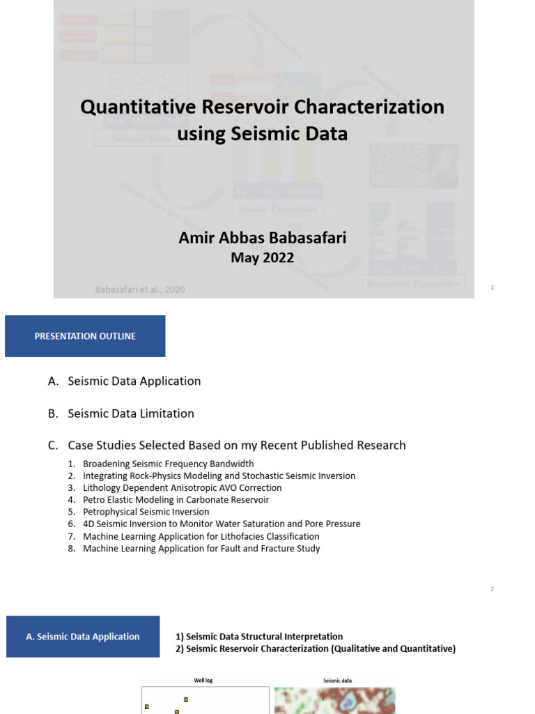 Quantitative Reservoir Characterization Using Seismic Data Pdf Porosity Anisotropy