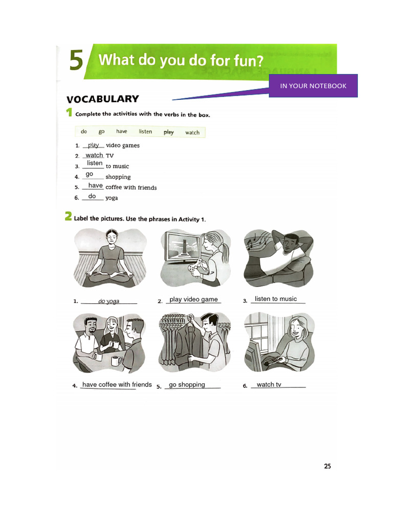 Workbook Unit 5 | PDF