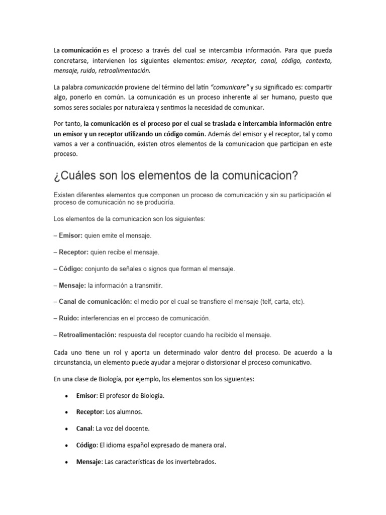 Elementos Clave de la Comunicación | PDF | Narración | Comunicación