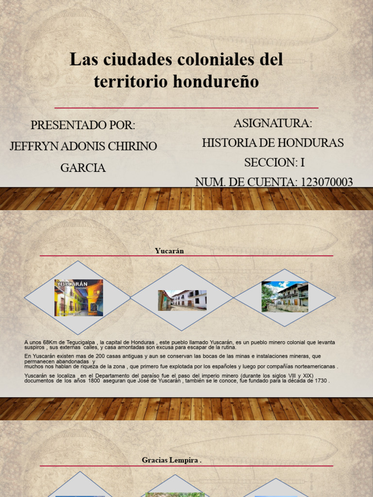 Collage Sobre Las Ciudades Coloniales Historia de Honduras | PDF ...