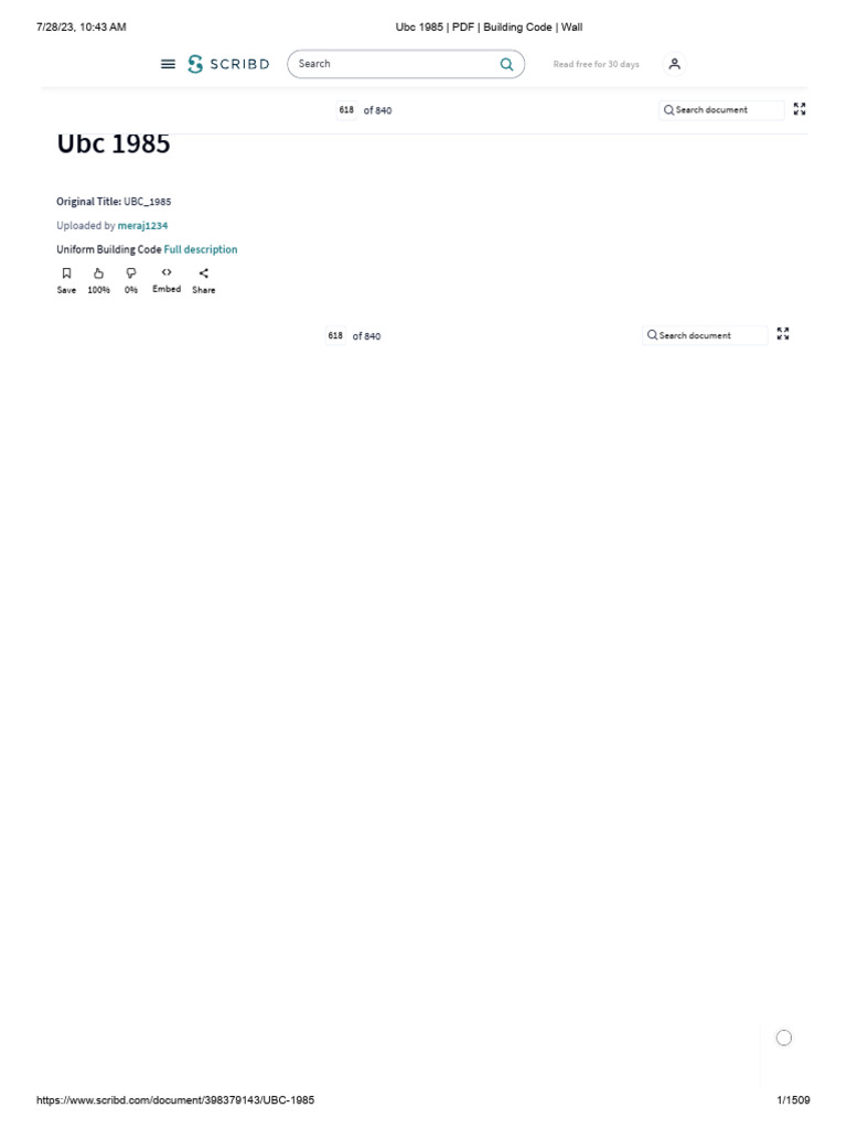 Ubc 1985 - PDF - Building Code - Wall | PDF | Science & Mathematics ...