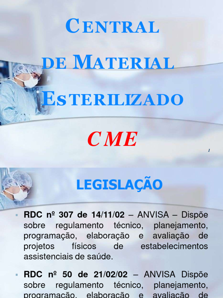 Central de Material e Esterilização CME | PDF | Desinfetante ...