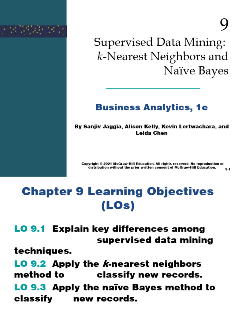 Jaggia BA 1e Chap009 PPT | PDF | Statistical Classification | Linear Regression