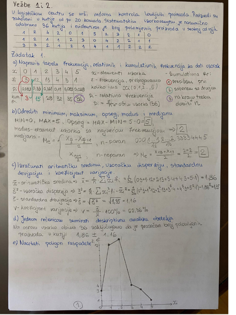 Statistika zadaci ftn informacioni inzenjering | PDF