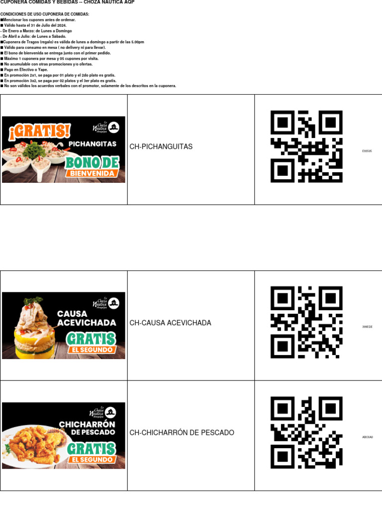 Cuponera 9807F0 | PDF