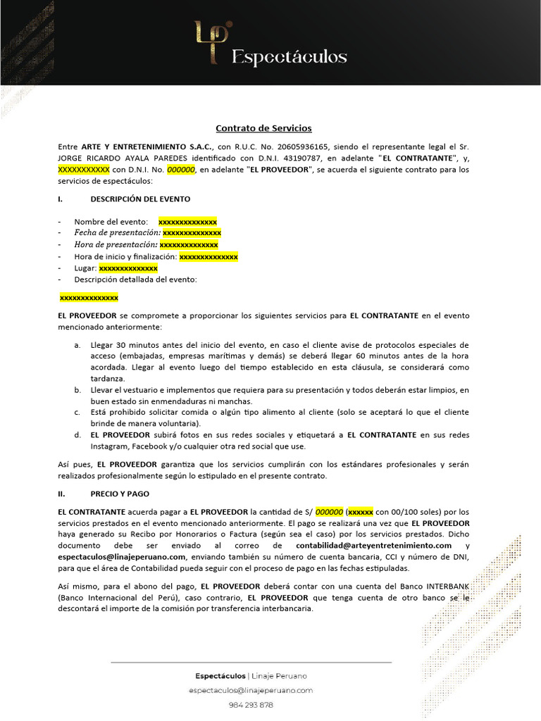 Plantilla Contrato Proveedores | Descargar gratis PDF | Propiedad ...