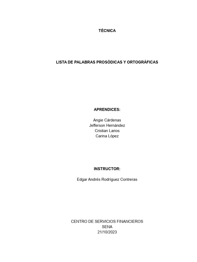 Palabras Prosódicas | PDF