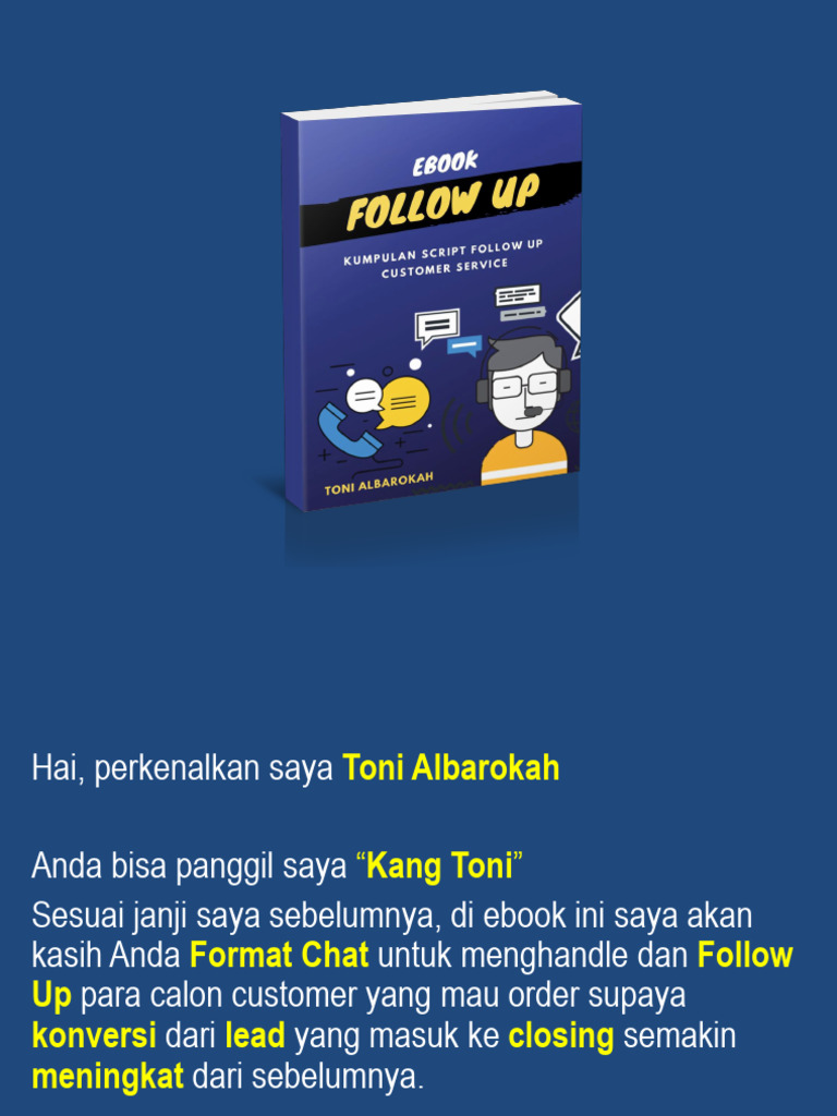 Follow Up Kumpulan Script Follow Up Customer Service | PDF