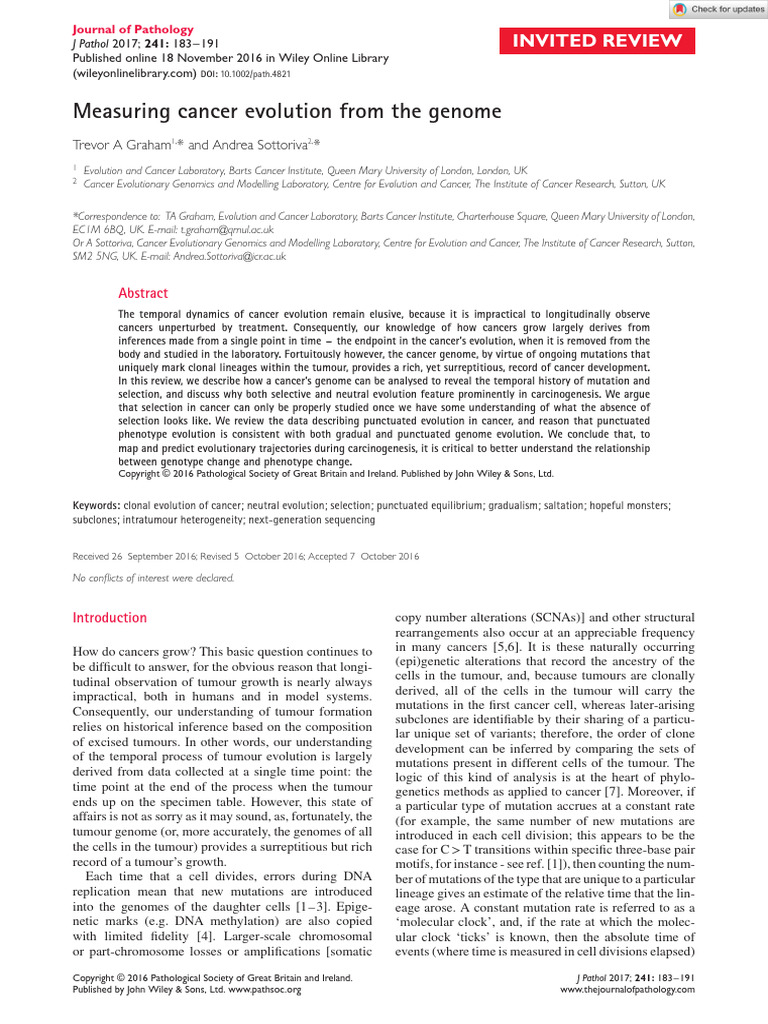 The Journal of Pathology - 2016 - Graham - Measuring Cancer Evolution ...