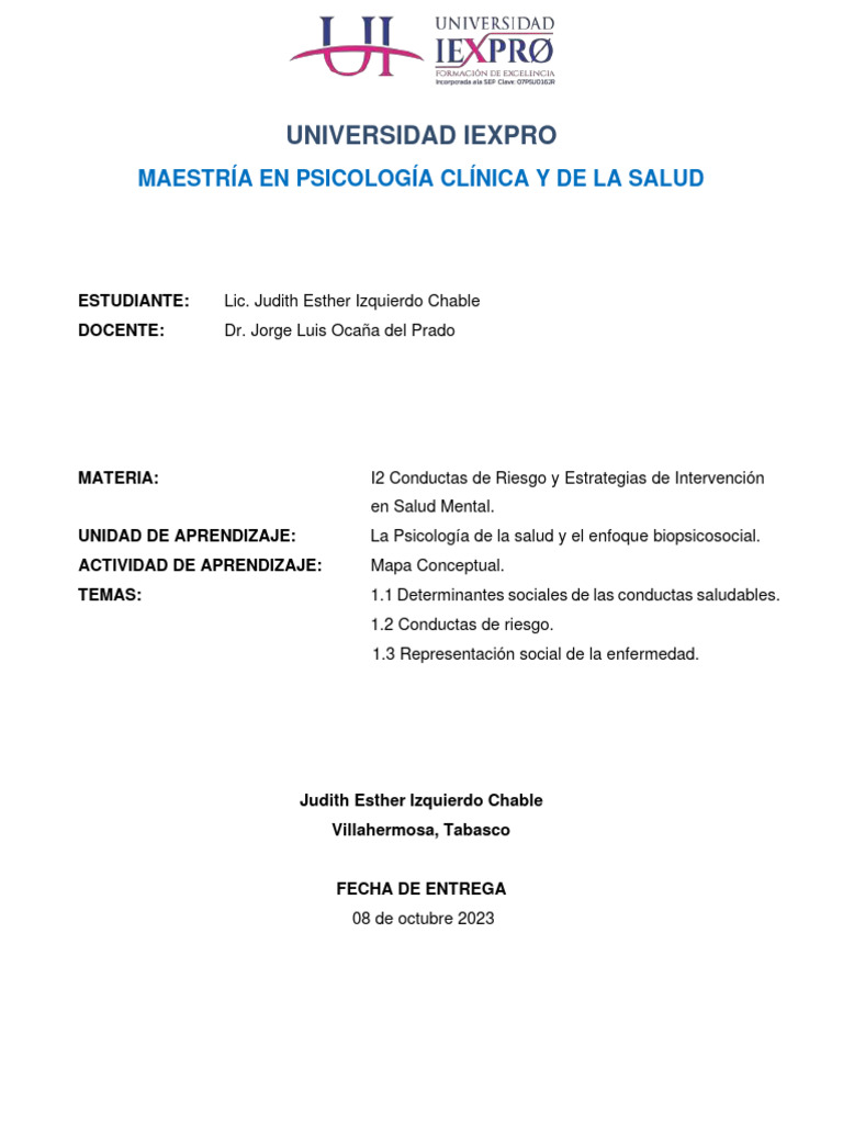 S1.Act1 Izquierdo Chable Judith Esther | PDF | Sicología | Comportamiento