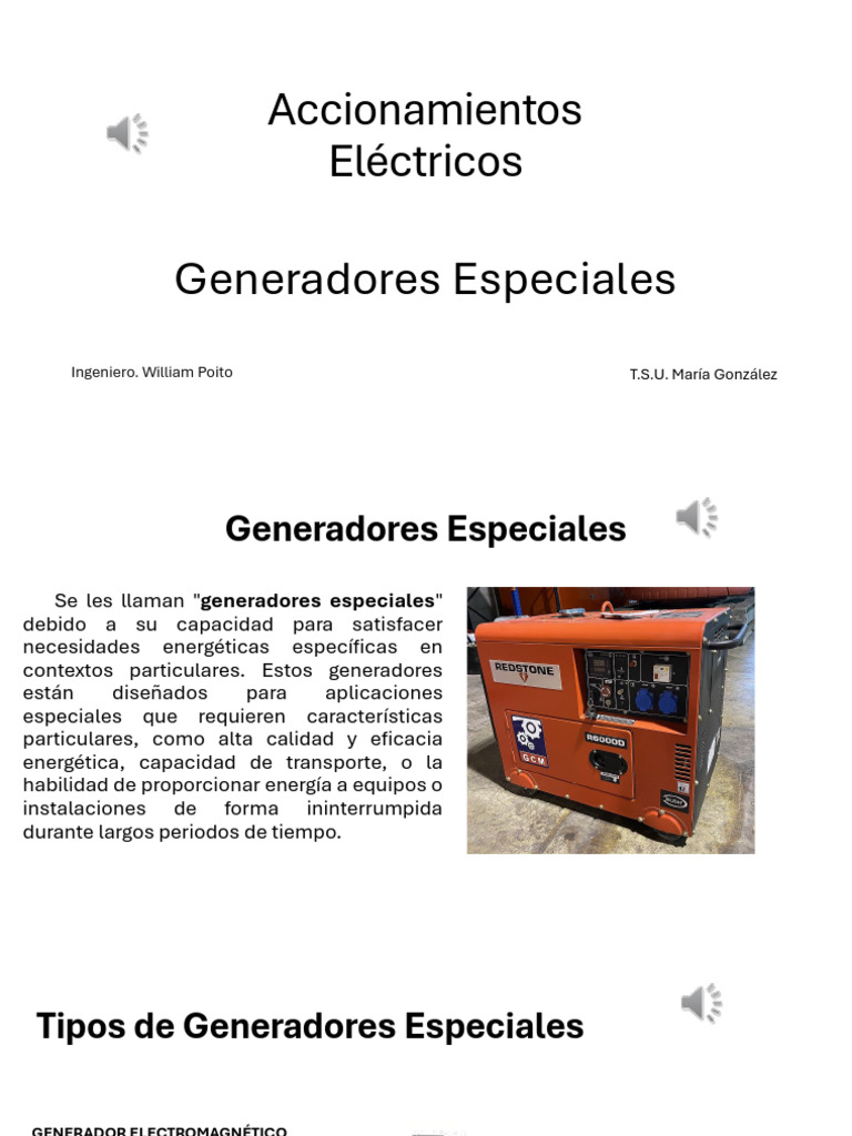 Generadores Especiales MG | PDF | Generador eléctrico | Ingenieria ...