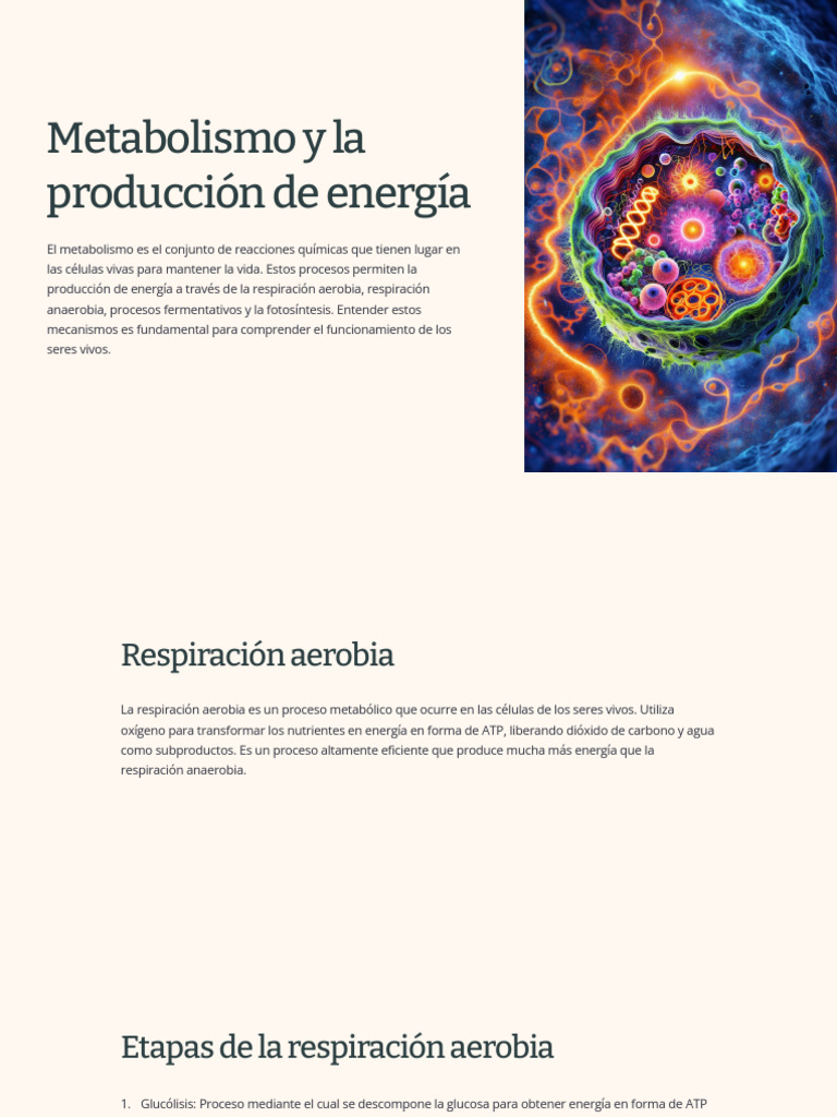 Introduccion-al-metabolismo-y-la-produccion-de-energia | PDF | Respiración celular | Trifosfato ...