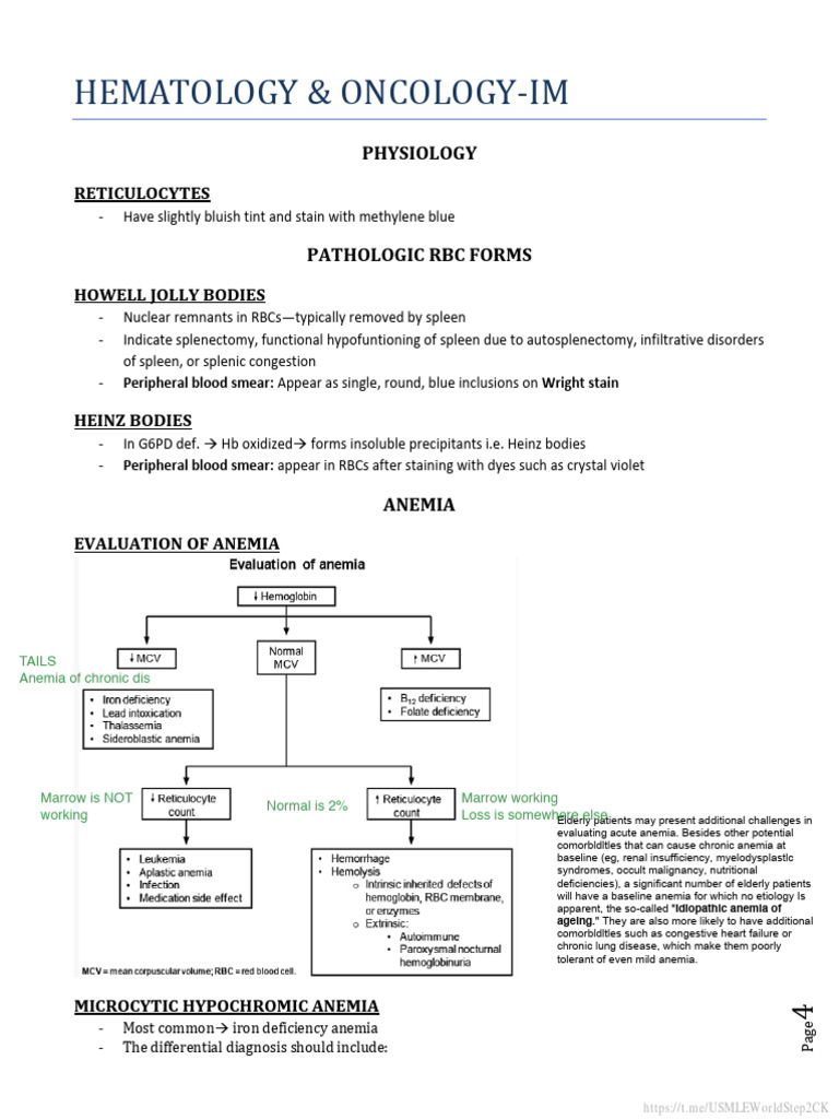 Heme Onc | PDF | Anemia | Coagulation