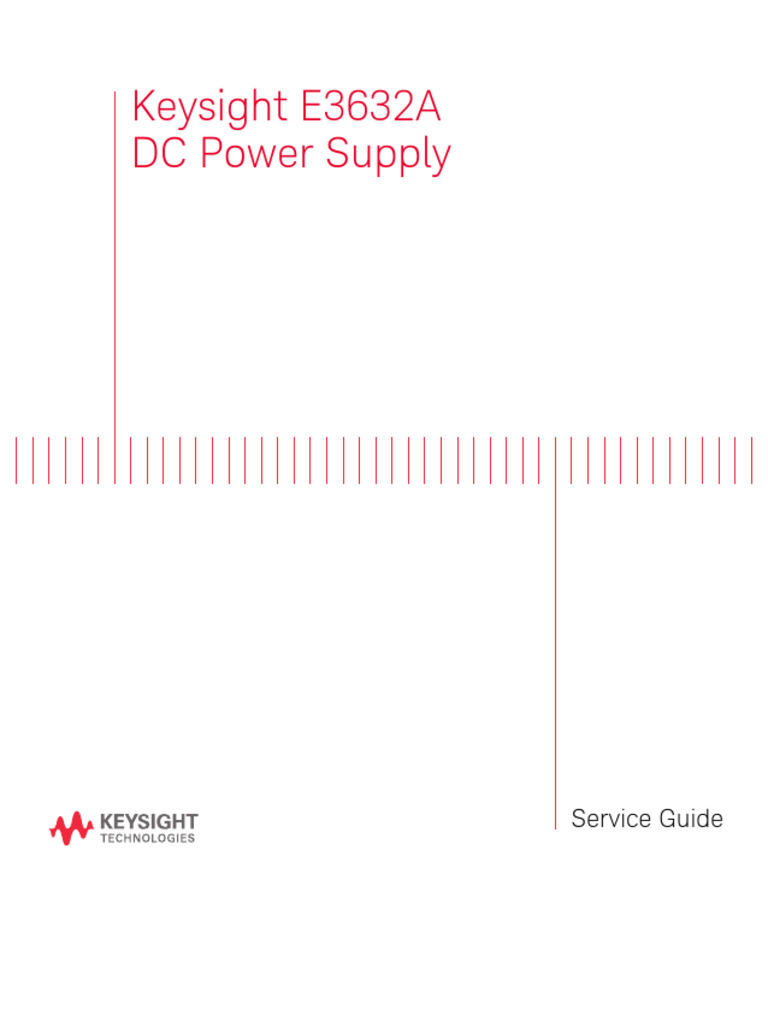 Agilent E3632A Serv (No Squem) | PDF | Power Supply | Calibration