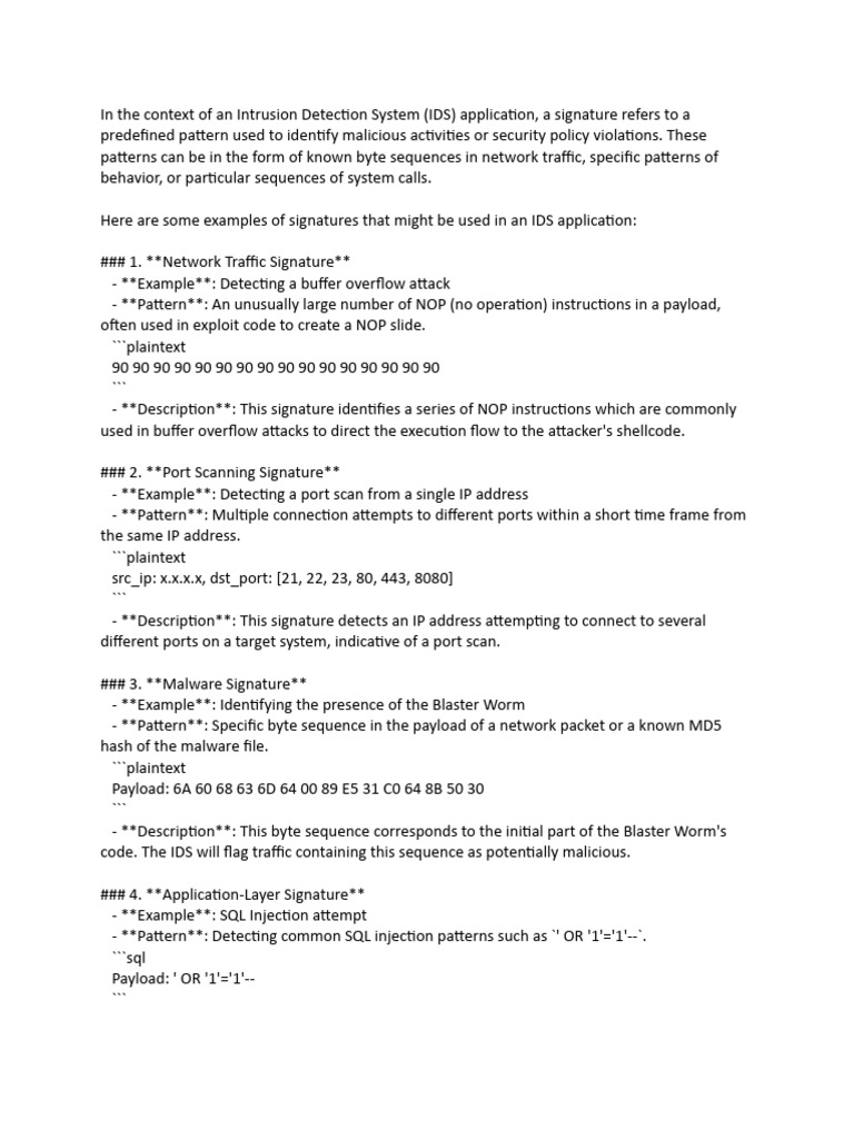 10 IDS Signature | PDF | Malware | Security 10 IDS Signature | PDF | Malware | Security