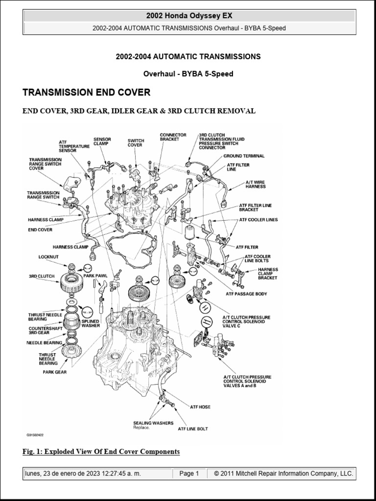 2002-2004 Honda Odyssey Transmission Guide | PDF | Automatic ...