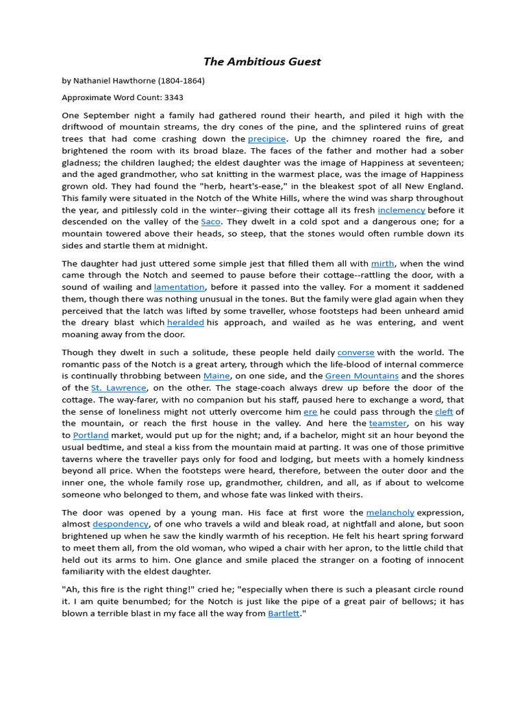 The Ambitious Guest | PDF